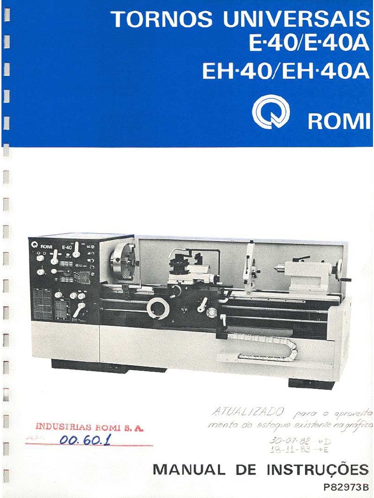EH40-A MANUAL Torno Convencional | PDF