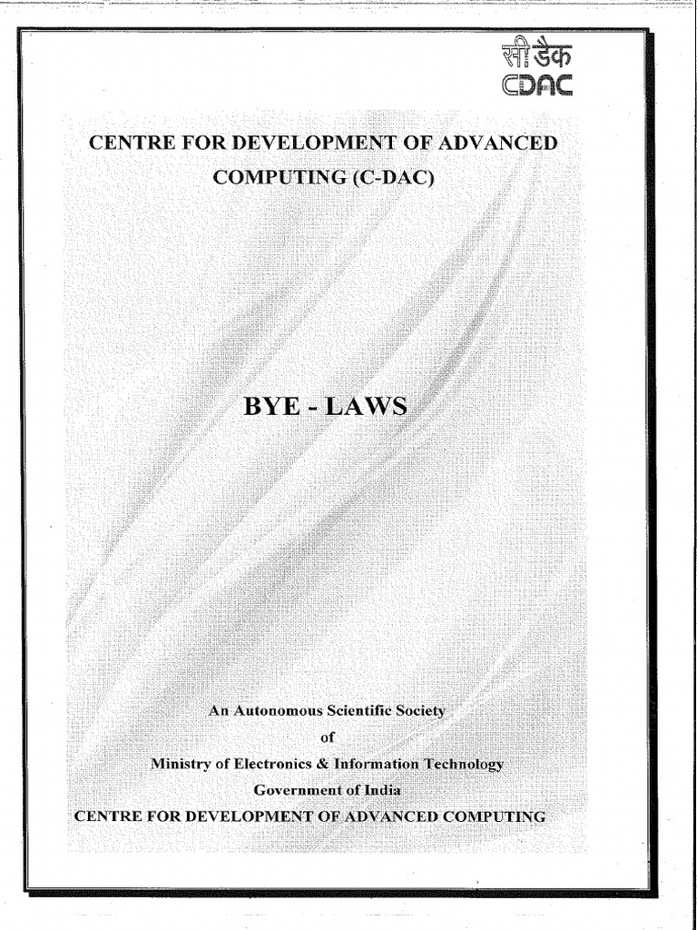 Bye - Laws Cdac | PDF