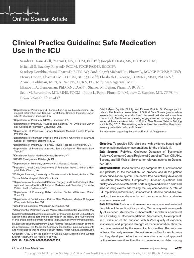 Clinical Practice Guideline Safe Medication Use.32 | PDF | Patient ...