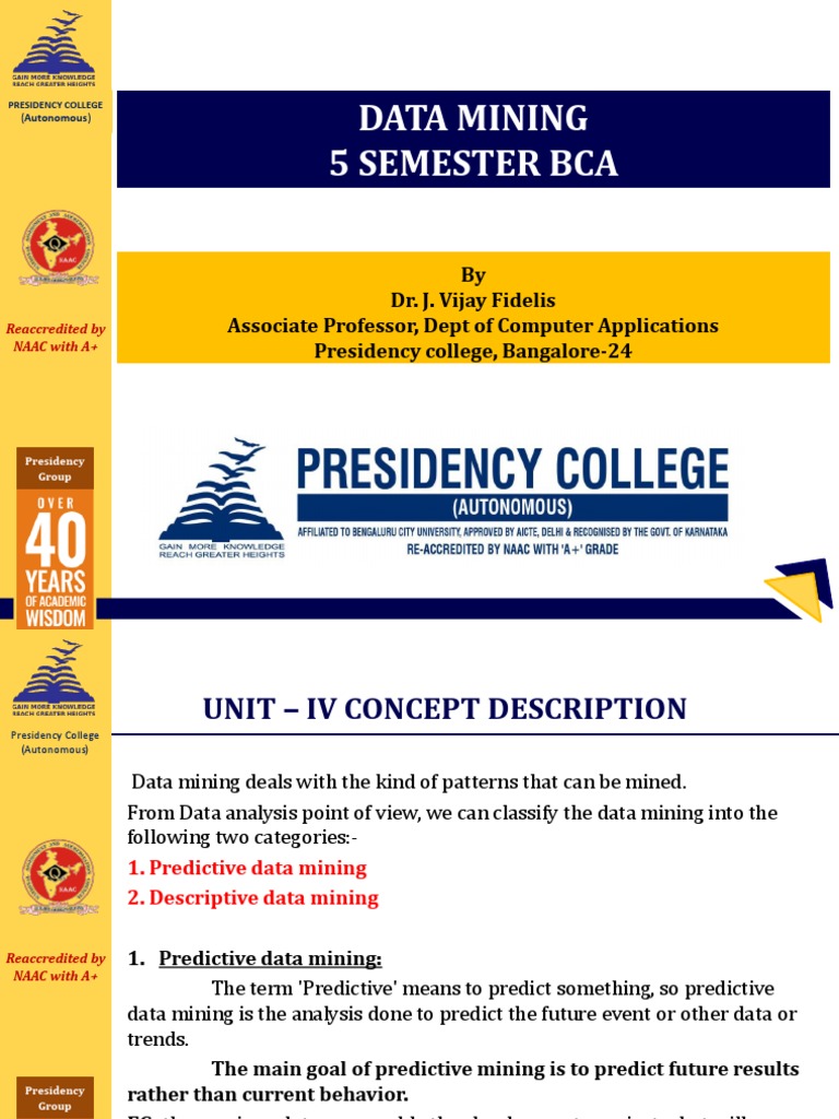 Data Mining 5 Semester Bca | PDF | Business | Technology & Engineering