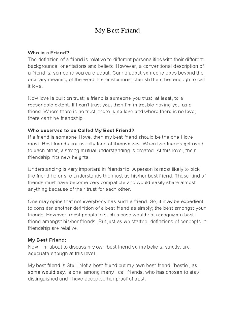 My Best Friend | PDF | Love | Cognitive Science