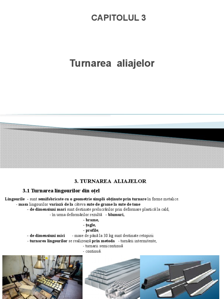 Turnarea Aliajelor | PDF