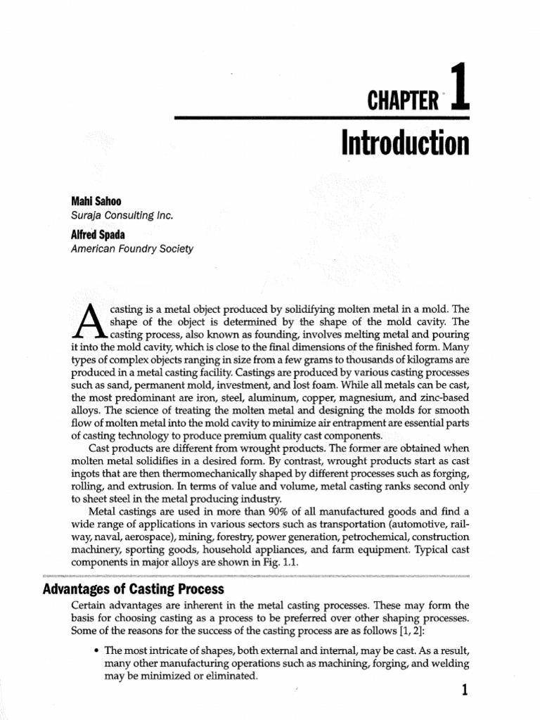 Mahi Sahoo: Advantages of Casting Process | PDF
