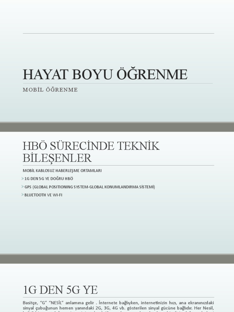 Hayat Boyu Öğrenme | PDF