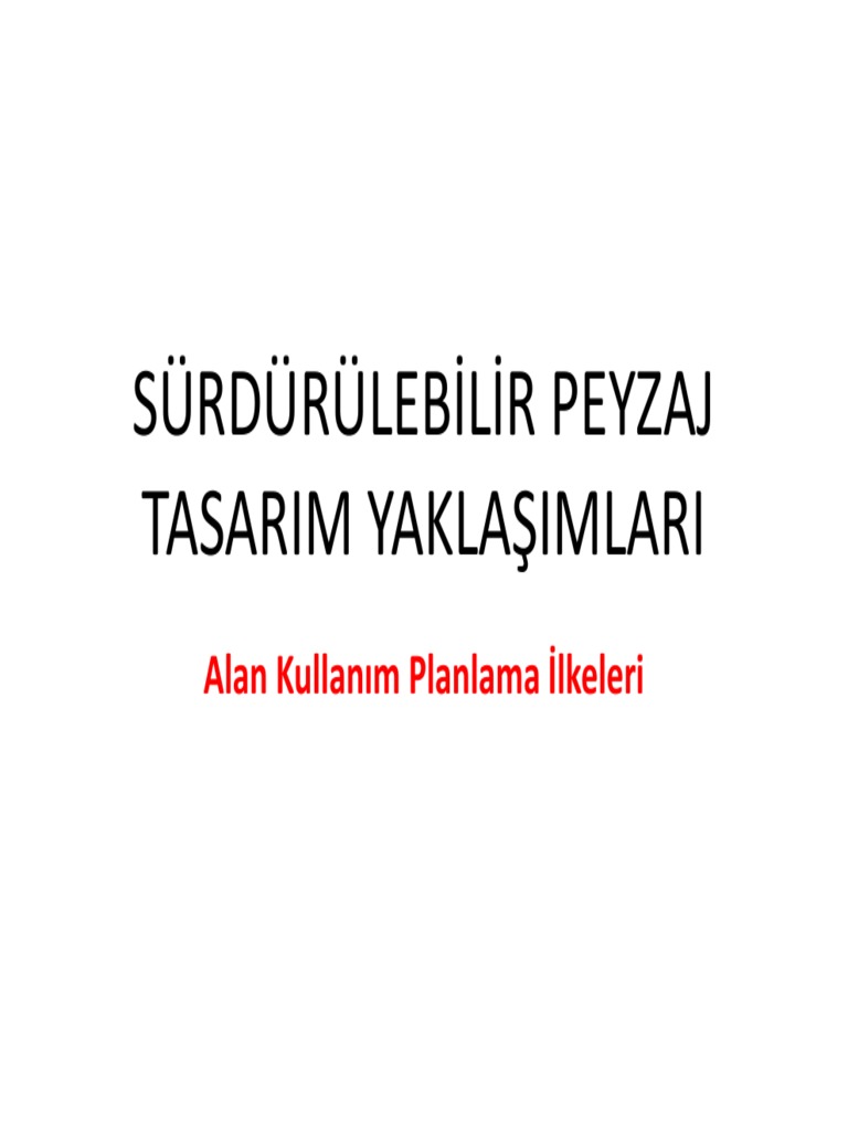 Sürdürülebilir Peyzaj Tasarim ilkeleri | PDF Sürdürülebilir Peyzaj Tasarim ilkeleri | PDF