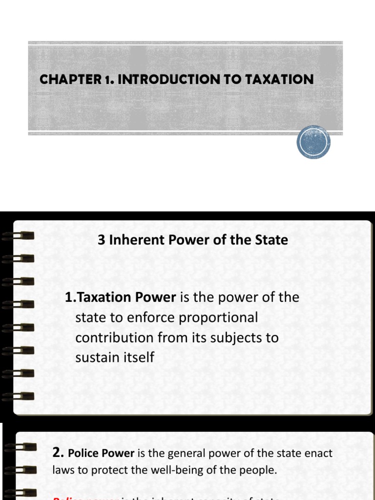 Chapter 1 Introduction To Taxation | PDF | Taxes | Double Taxation
