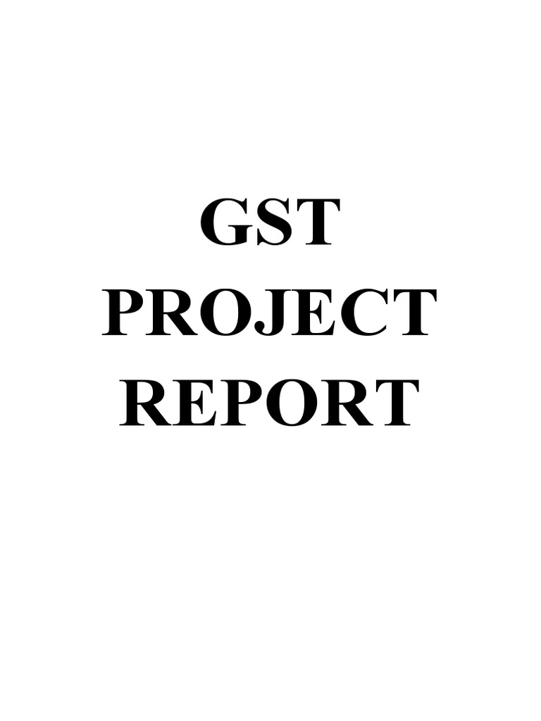 GST Project | PDF | Banks | Taxes