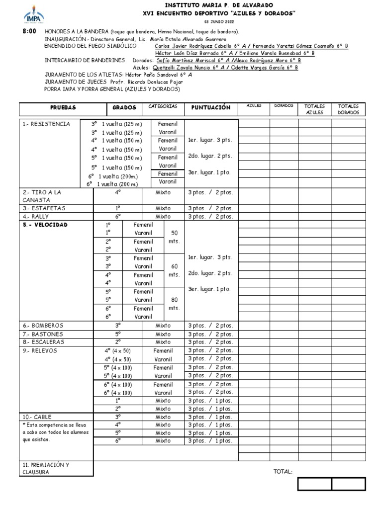 Programa Azul. y Dorado 22-B PDF | PDF