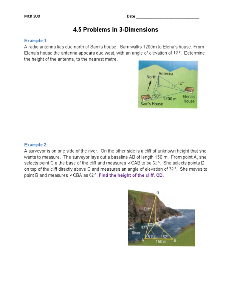 3D Geometry Problems and Solutions | PDF