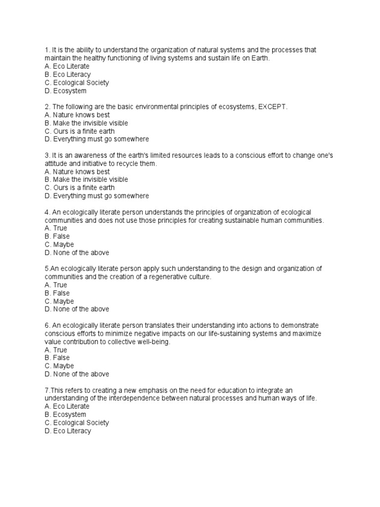 Group 4 Questionnaire | PDF | Project Based Learning | Ecology