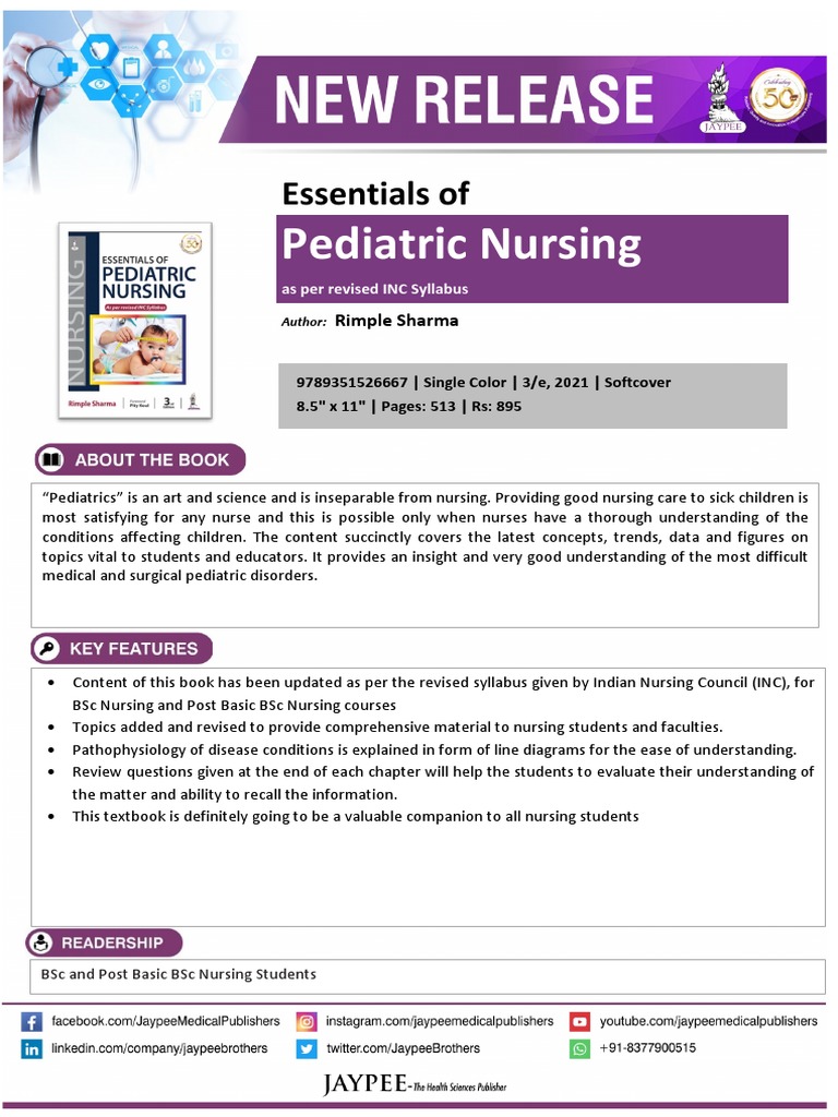Essentials of Pediatric Nursing Guide | PDF | Science & Mathematics