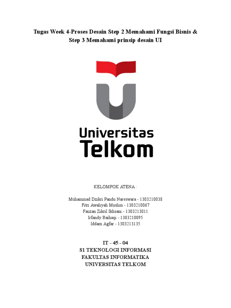Tugas Week 4 - Proses Desain UI Step 2 Memahami Fungsi Bisnis Step 3 Memahami Prinsip Desain UI ...