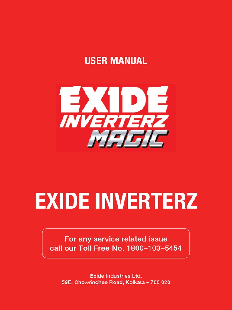 Exide Inverterz Magic New Um | PDF | Home & Garden | Technology ...