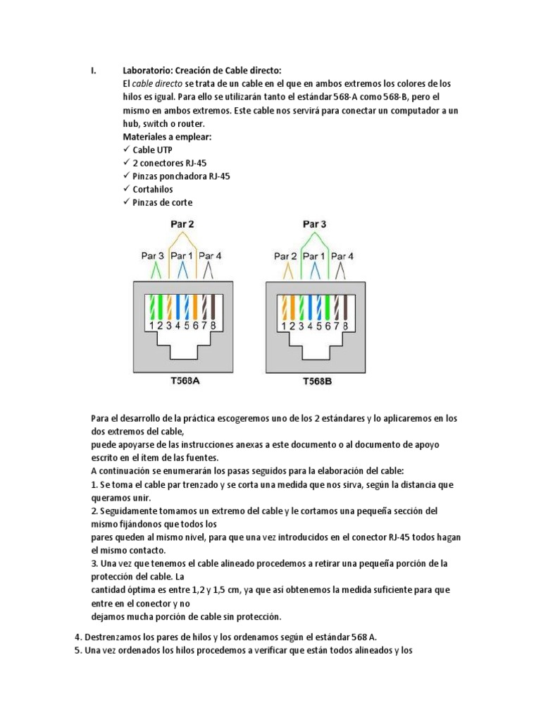 Practica Cable Directo | PDF