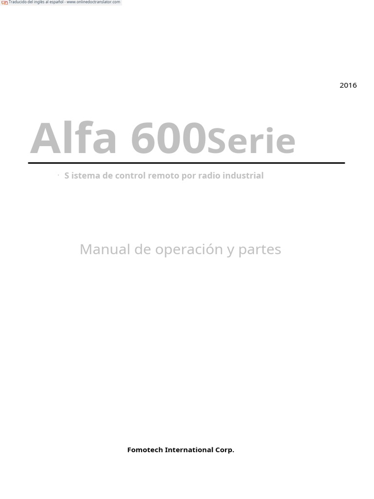 Alpha 600 Series - 2016 Manual - En.es | PDF | Relé | Cargador de batería