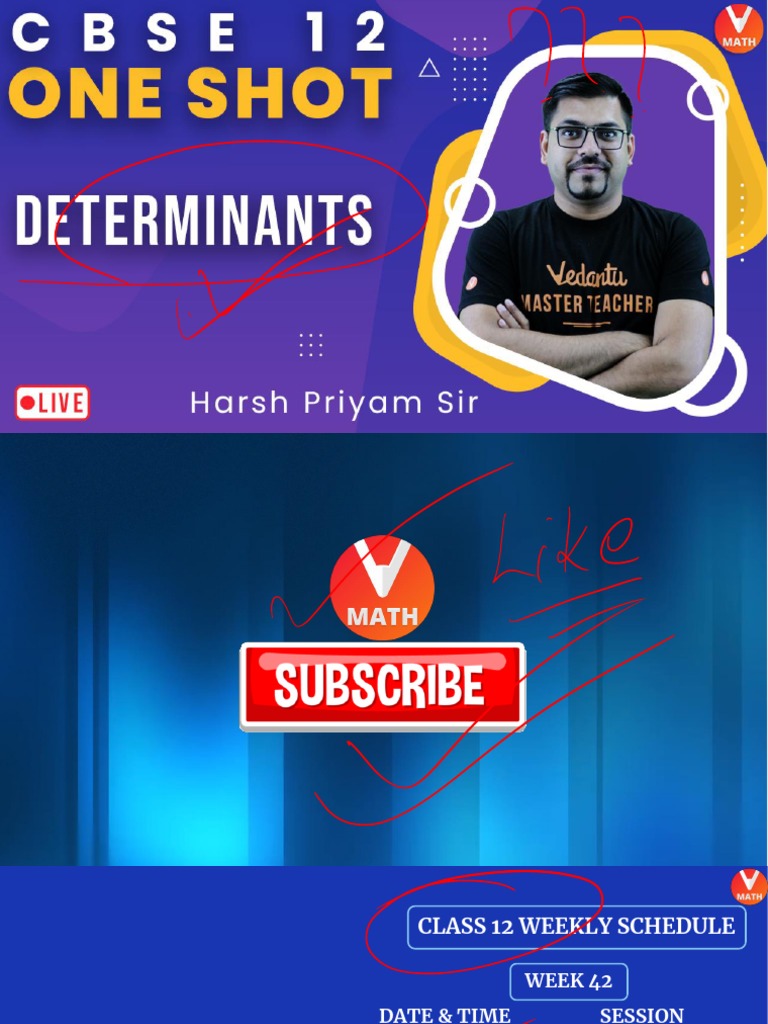 Determinants One Shot - Vmath | PDF | Determinant | Matrix (Mathematics) Determinants One Shot - Vmath | PDF | Determinant | Matrix (Mathematics)