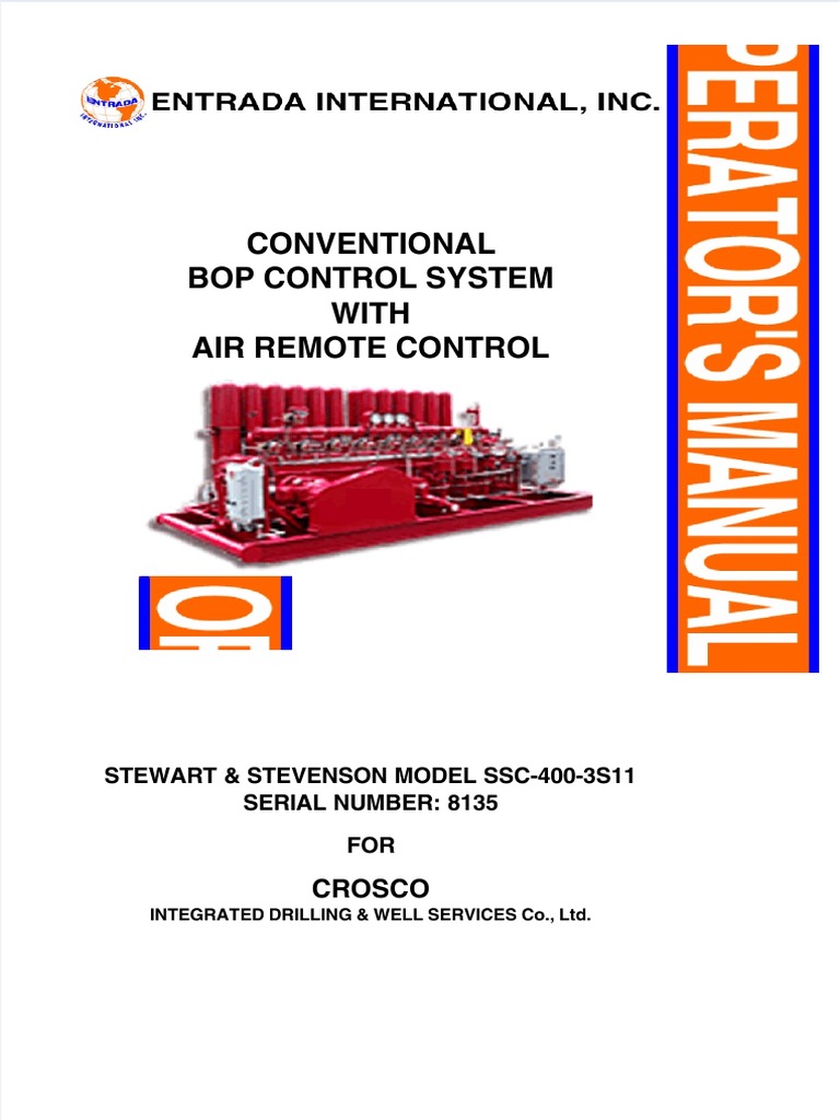 BOP Control System Operator's Manual | PDF | Pump | Valve