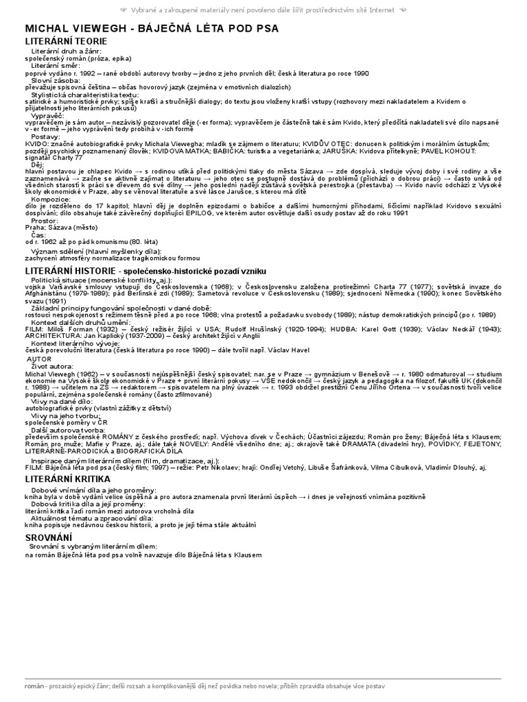 Báječná Léta Pod Psa | PDF