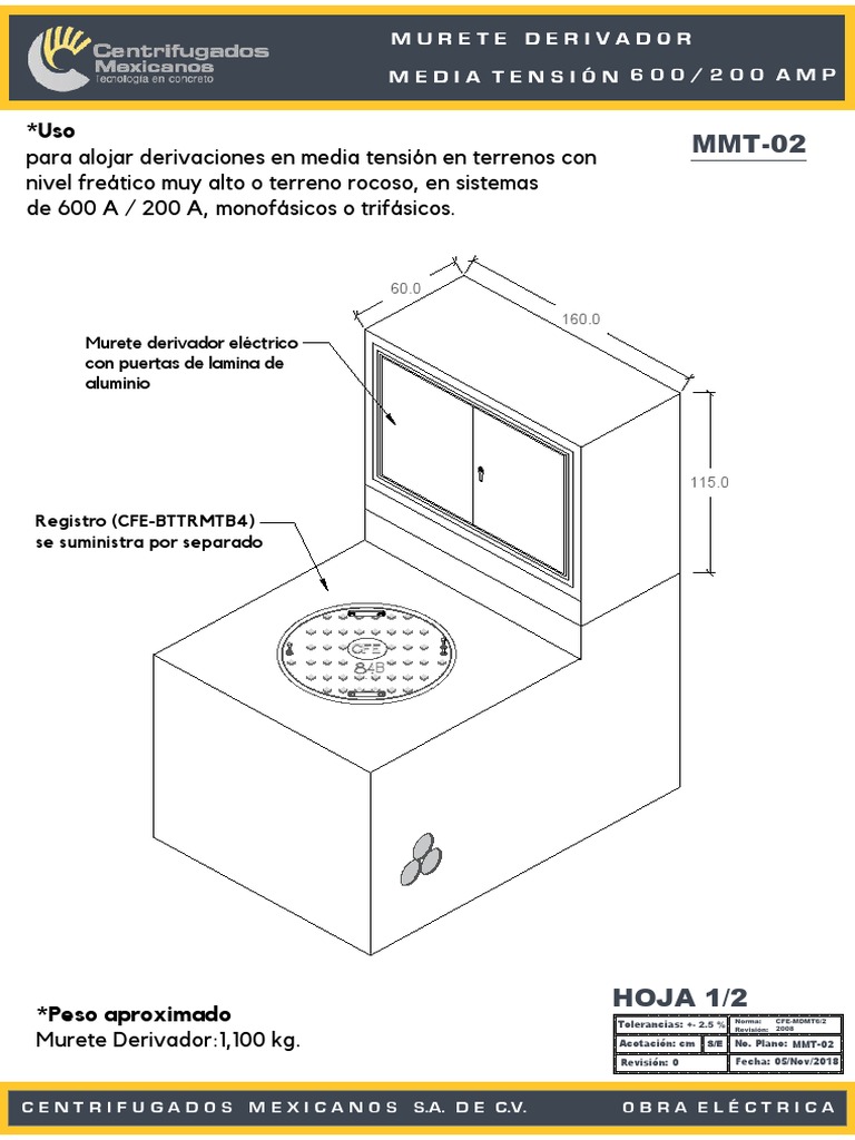 MMT-02 Murete Derivador 200-600 160x60x115 | PDF