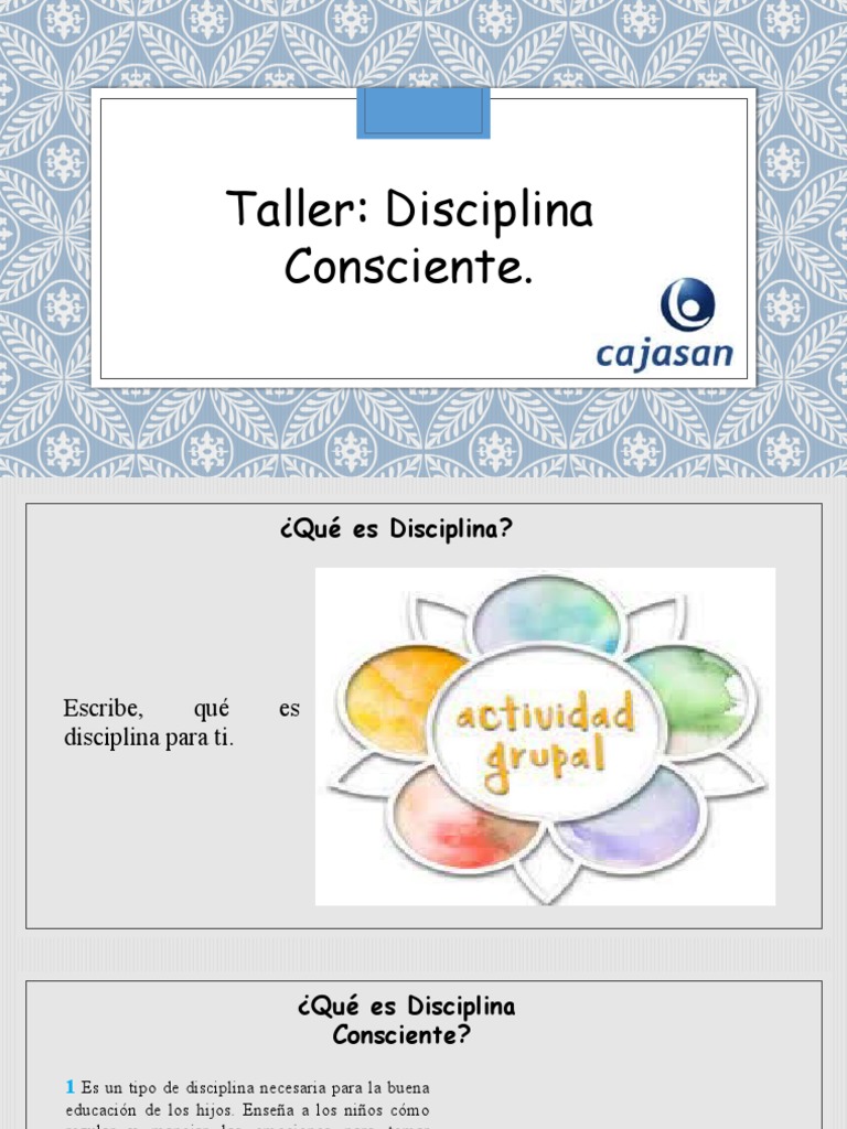 Taller: Disciplina Consciente | PDF