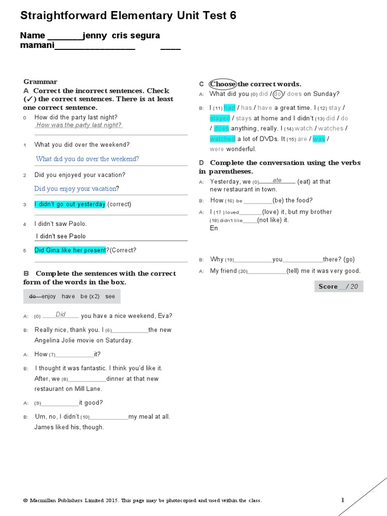 Test 6 Complete | PDF