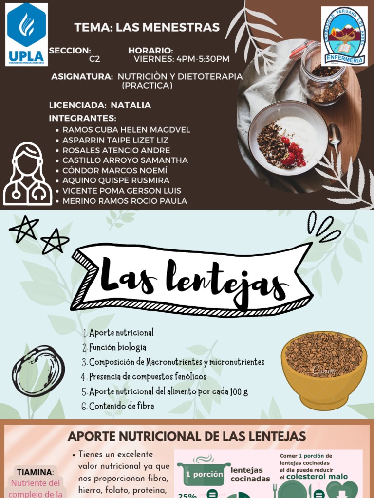 Menestras de Nutricion | PDF | Nutrición | Dieta y nutrición