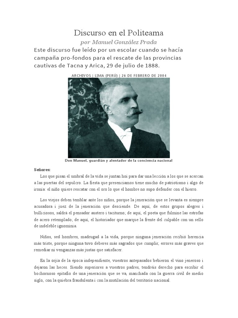 Discurso en El Politeama | PDF