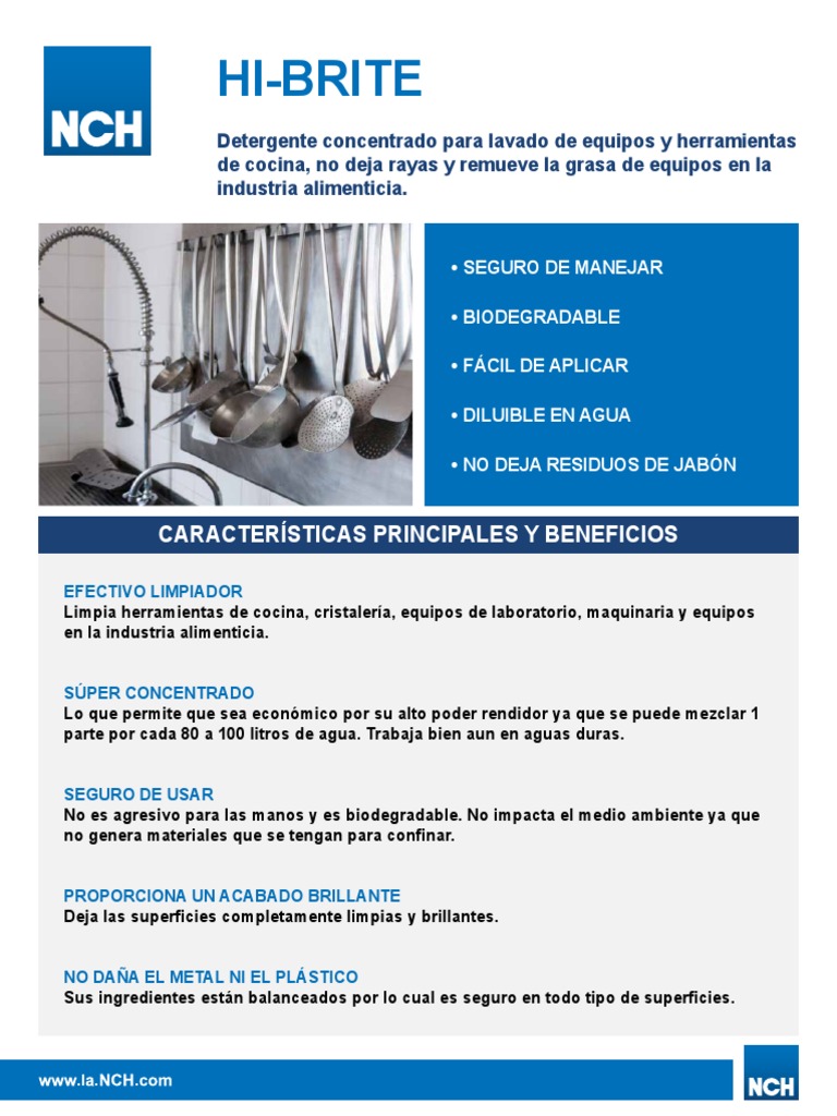 NCH Chemical La A293 Hi-Brite-Web 2017 | PDF
