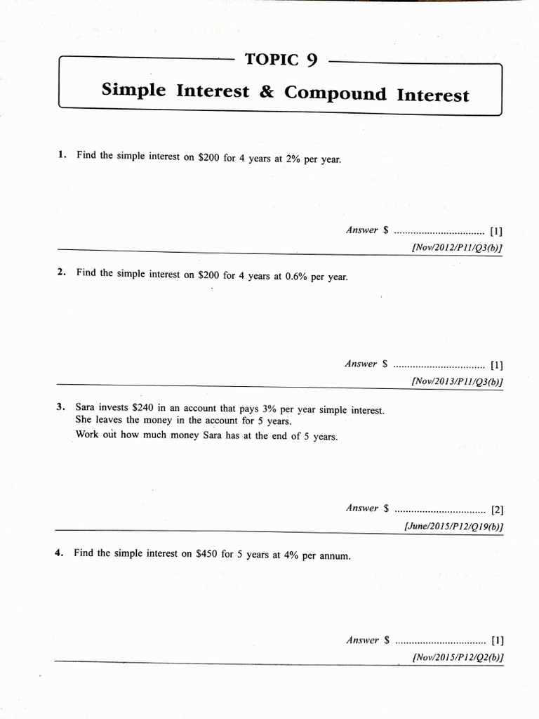 Simple & Compound Interest | PDF