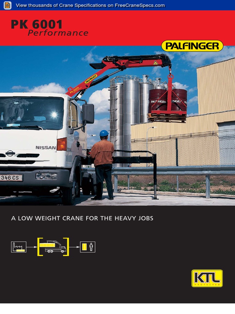 Palfinger PK 6001 | PDF | Crane (Machine) | Manufactured Goods