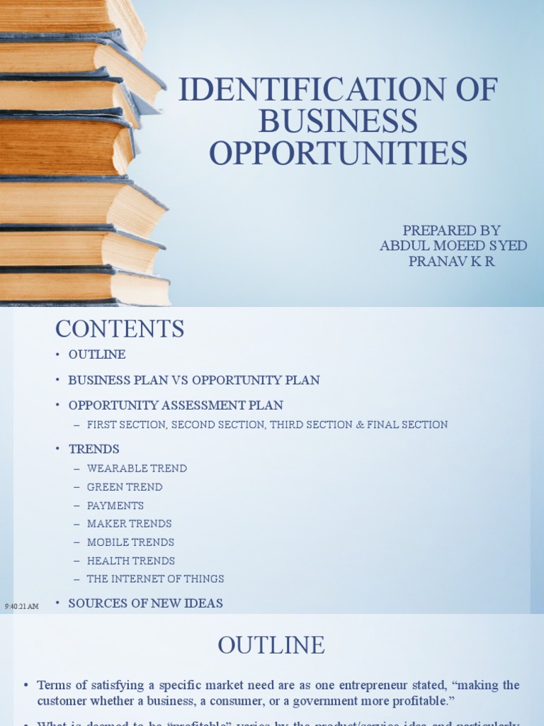 Unit - 1 - Identification of Business Opportunities | PDF | Wearable ...
