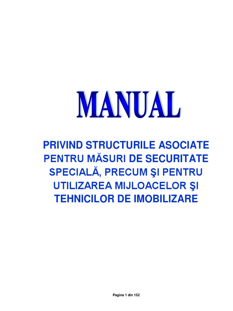 Manual Privind Structurile Asociate Vol I Siguranta Personala | PDF