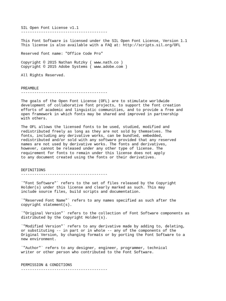 Office Code Pro | PDF