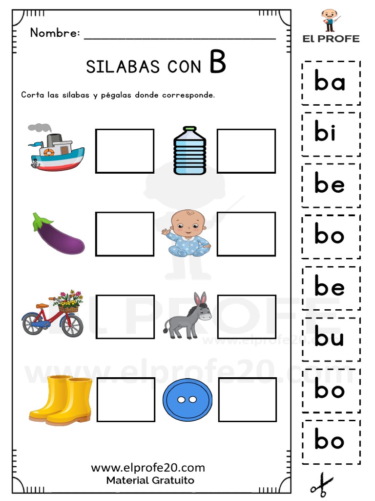 Cuadernillo Ejercicios Silabas Simples Elprofe20 | PDF