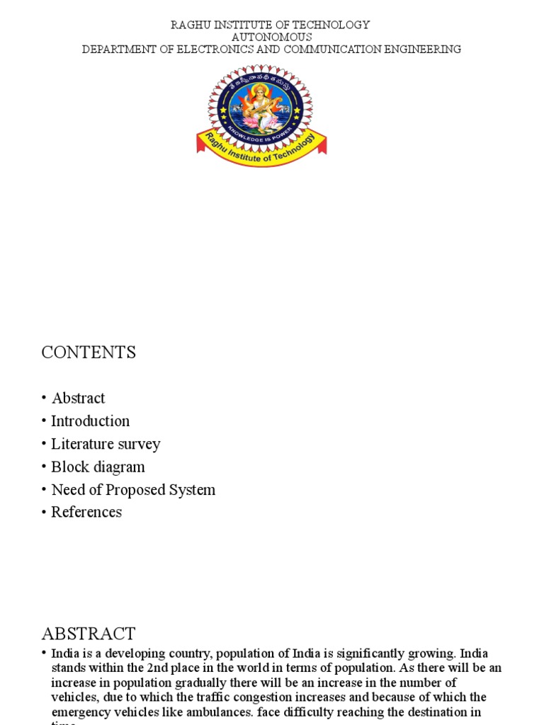 Raghu Institute of Technology Autonomous Department of Electronics and Communication Engineering ...