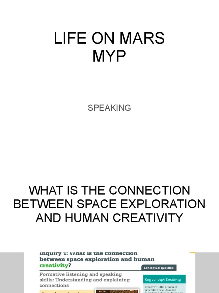Jose Arturo ESCAMILLA LOZANO - LIFE ON MARS MYP | PDF