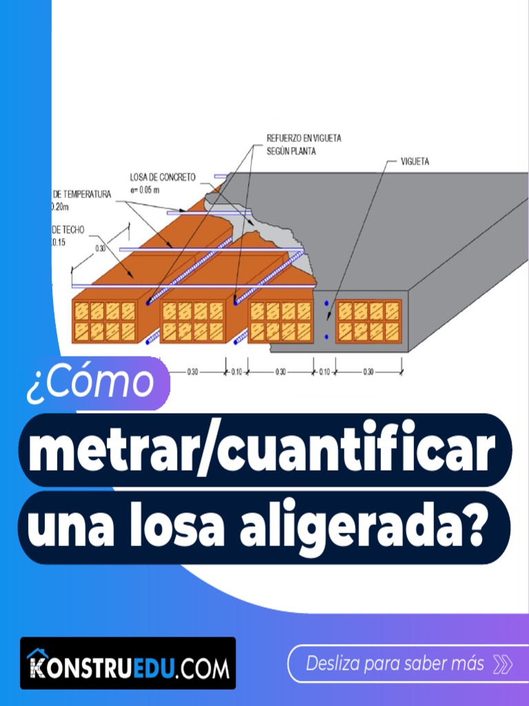 Cómo Metrar Cuantificar Una Losa Aligerada | PDF