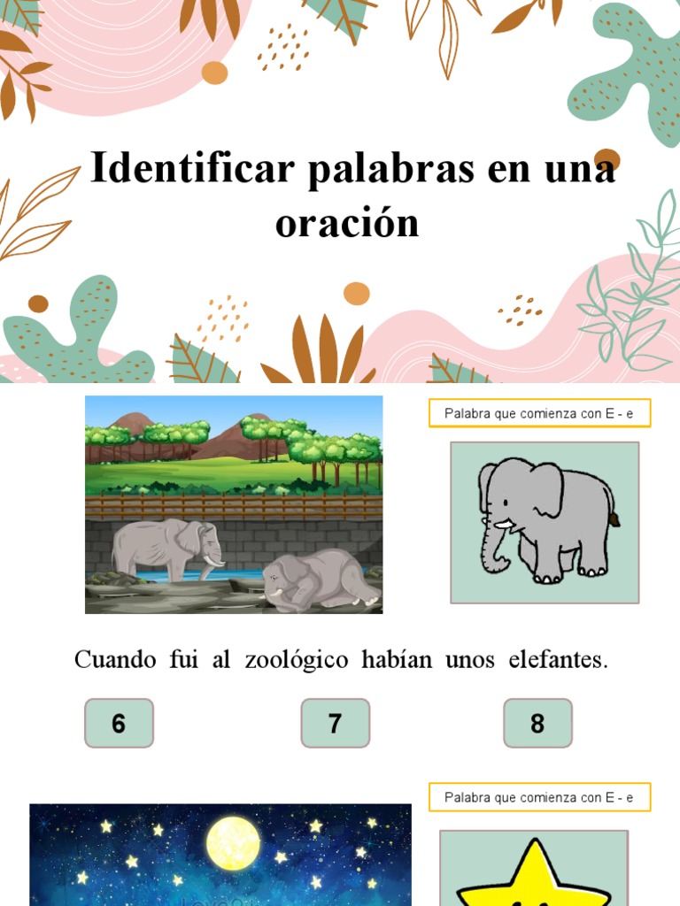 Palabras con 'E' en Oraciones | PDF