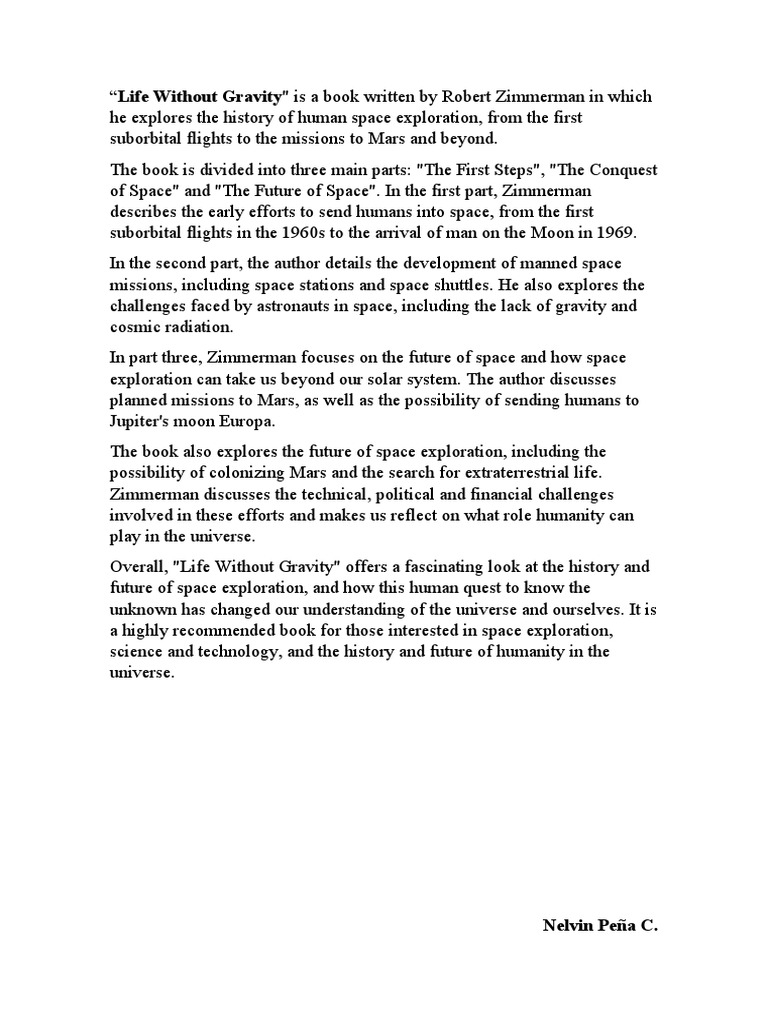 Life Without Gravity | PDF | Space Exploration | Physical Sciences