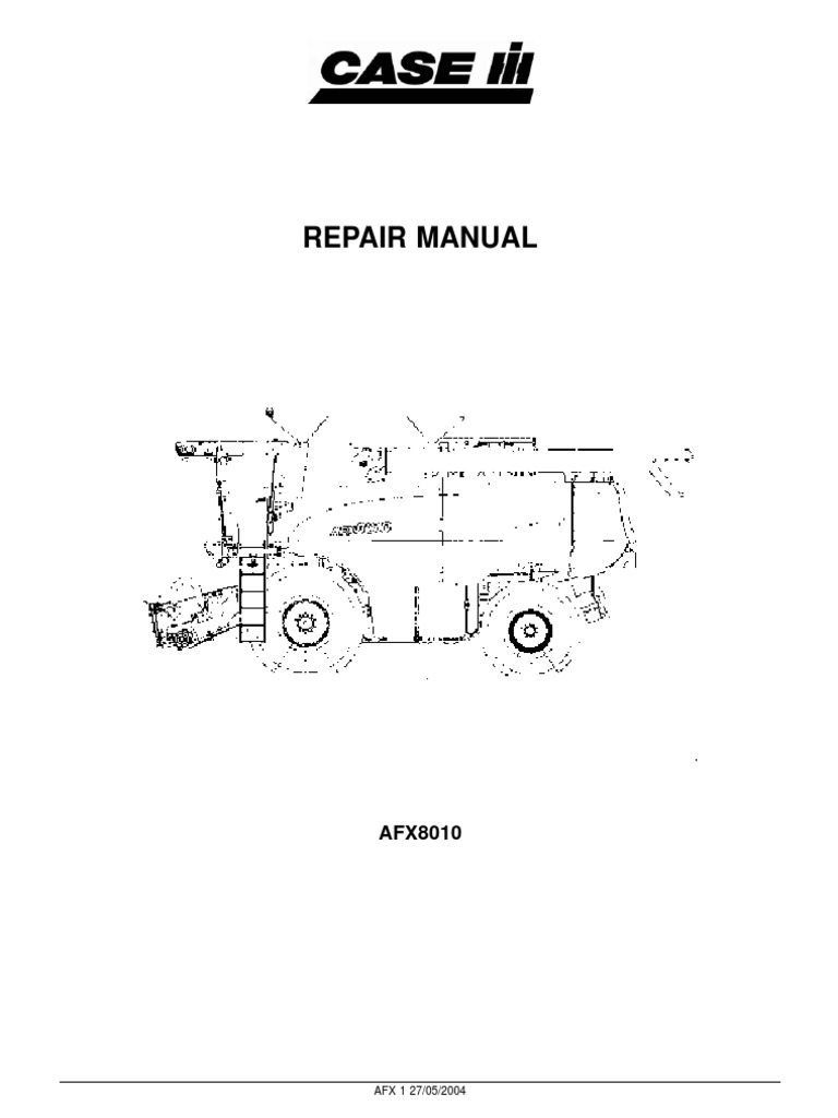 Case AFX 8010 Harvester Service Manual | PDF | Pump | Valve