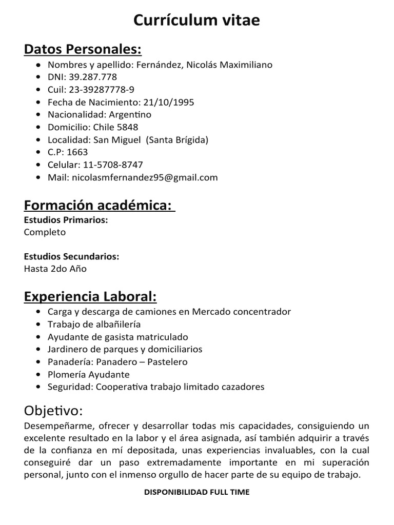 CV Fernandez | PDF