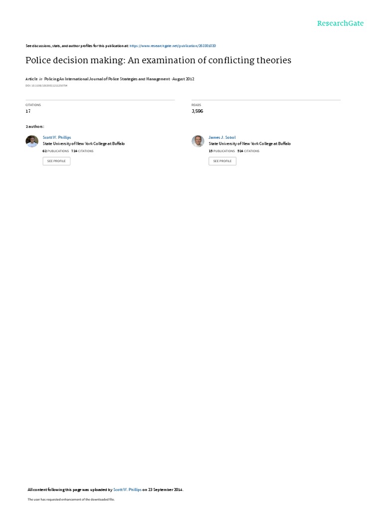 Police Decision Making | PDF | Police | Survey Methodology