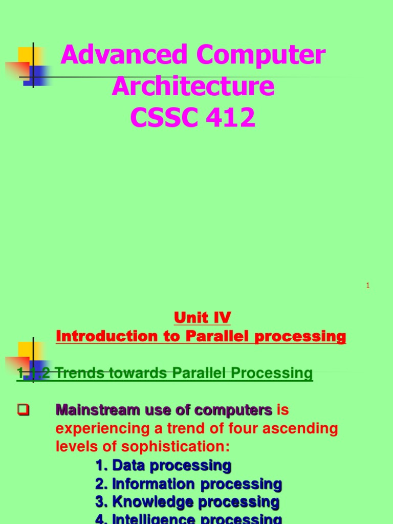 Advanced Computer Architecture CSSC 412 | PDF