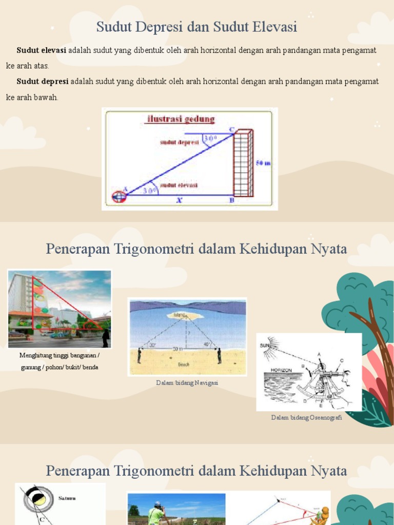 Sudut Depresi Dan Sudut Elevasi | PDF