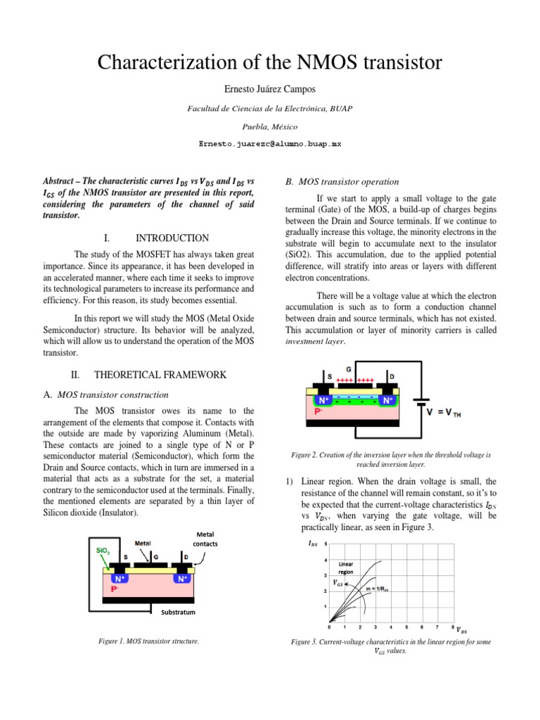Nmos Transistor Characterization Report Pdf