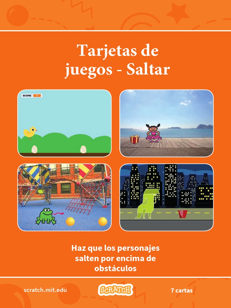 Actividad Nº 8 - Tarjetas de Juego Saltar | PDF | Scratch (lenguaje de ...