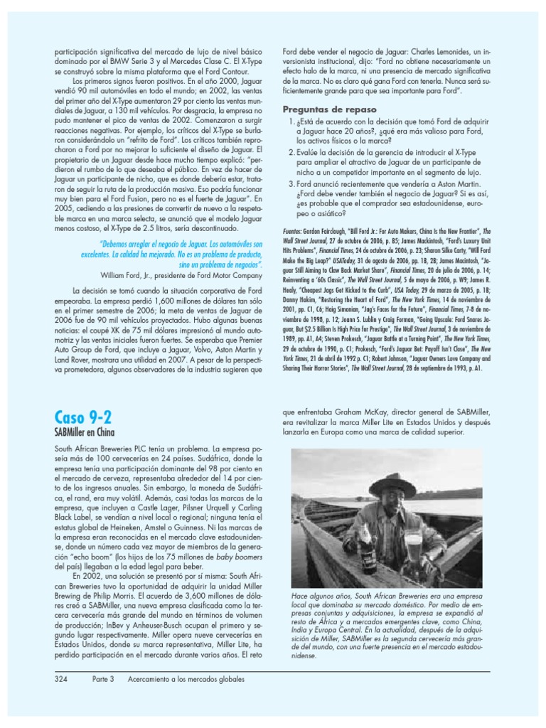Caso 9.2 | PDF | Compania de motores ford | Marca