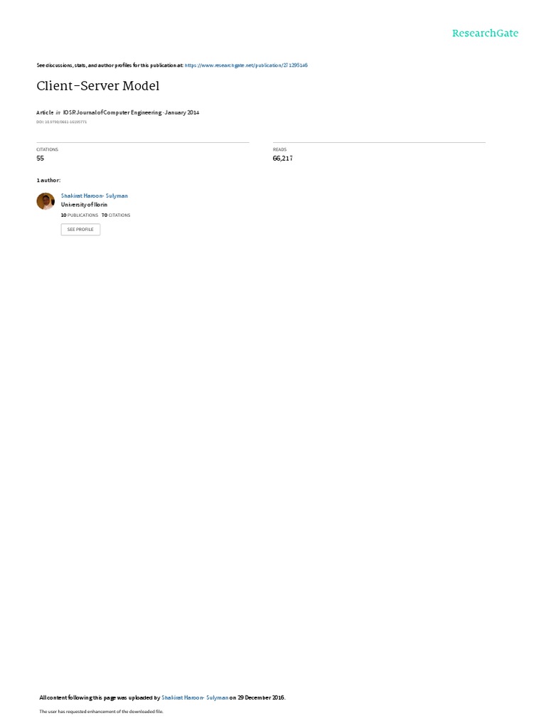 Client Server Model Pdf