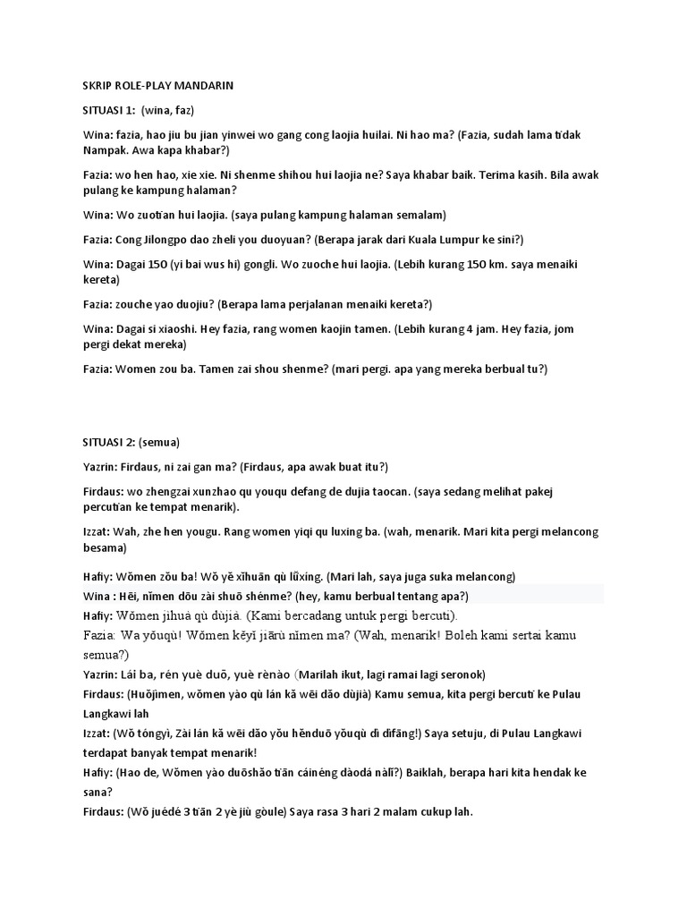 Skrip Role Play (Semester 3) | PDF | Seni