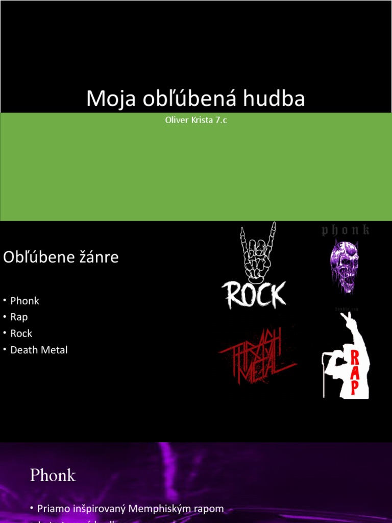 Moja Obľúbená Hudba: Oliver Krista 7.c | PDF